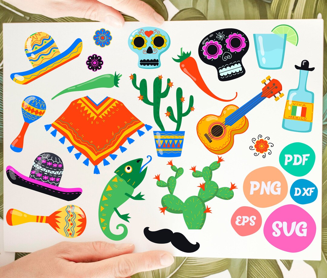 Mexican Svg, Mexican Fiesta Svg, Pinata, Guitar, Sombrero Svg,mexican ...