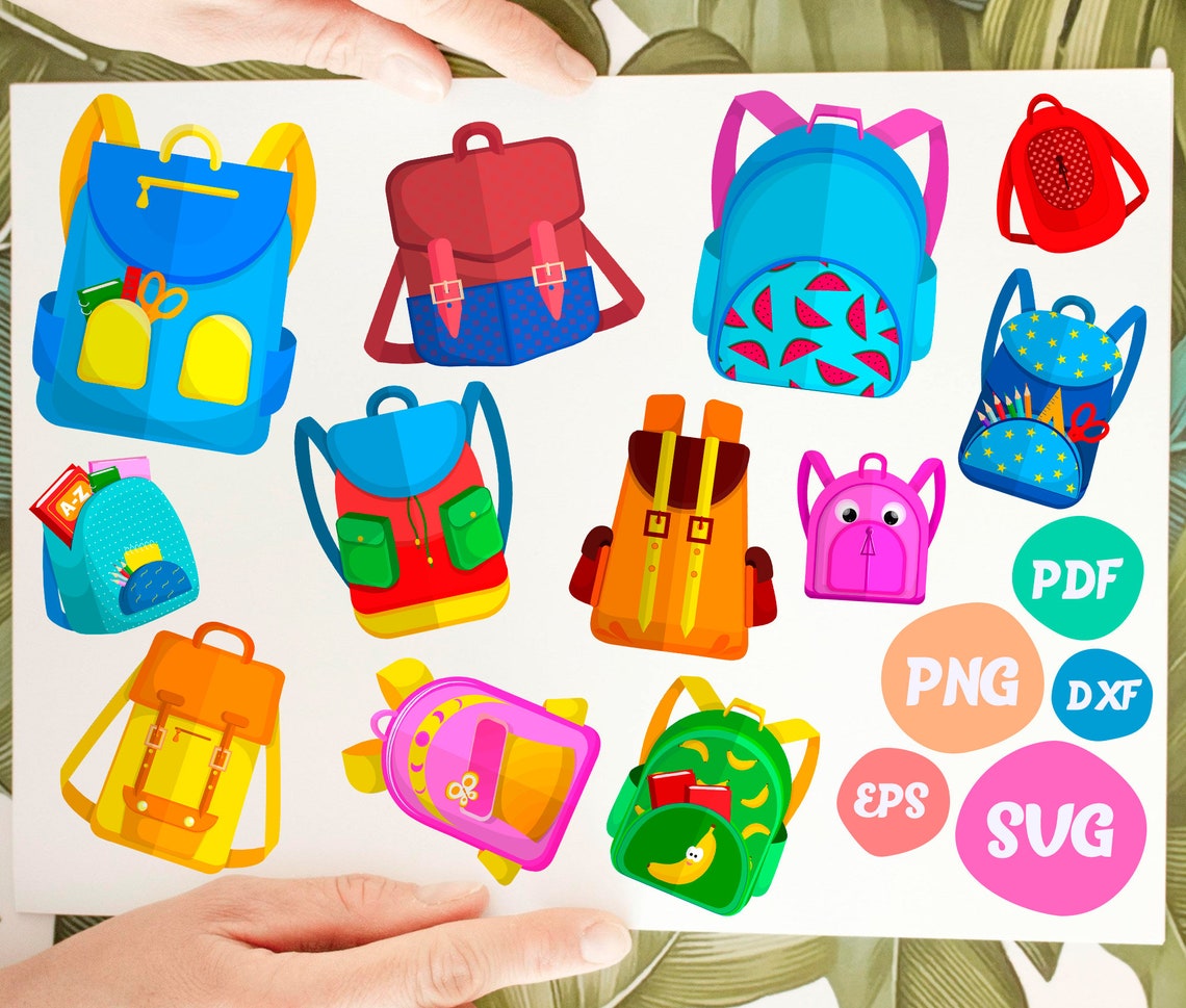 Bagpack Svg,backpack Svg, Backpack Icons Bundle Svg, Schoolbag Backpack ...