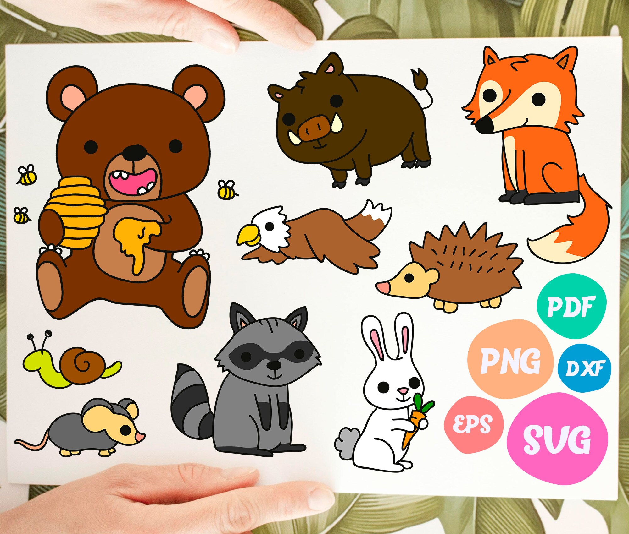 Waldtiere Svg wilde Tiere Svg Fuchs Svg Igel Svg Bär Svg - Etsy Österreich