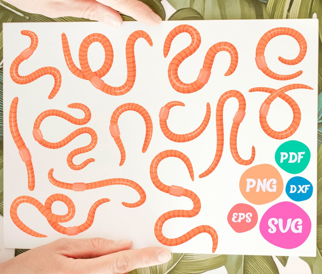 Buy Earth Worms Svgworm SVG Maggot Svg Worm Clipartworm Png Online in ...