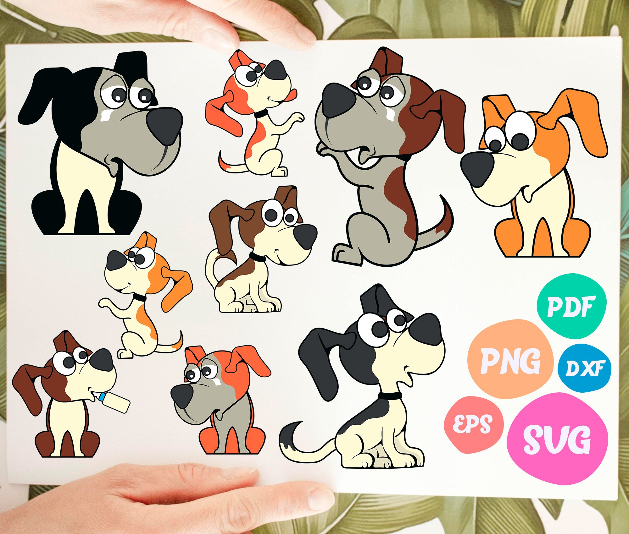 Dog svgcartoon dog svgDog breed SVG Bundle dogs svg | Etsy