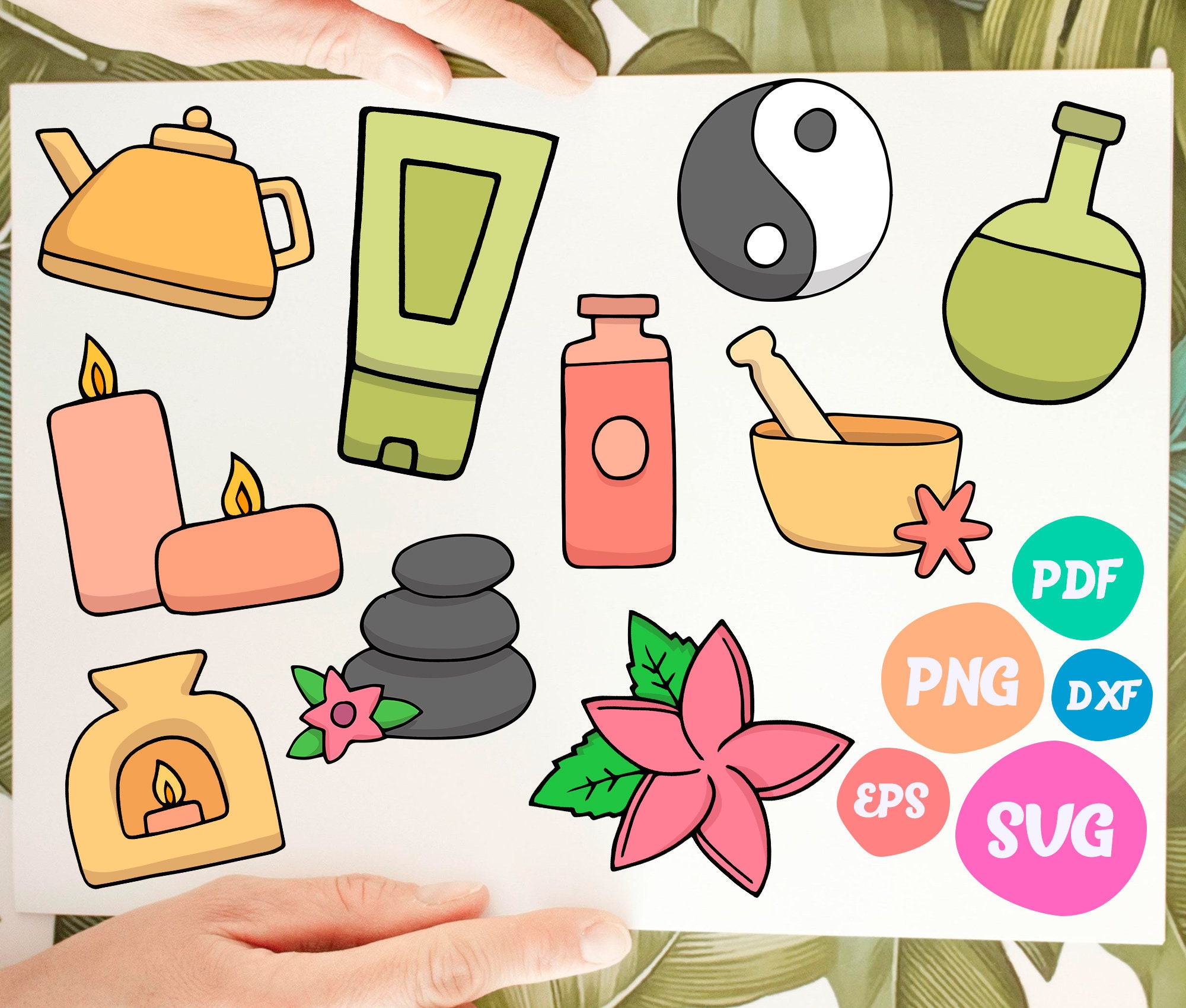 Spa Elements Svg,spa Clipart, Spa Elements Party Black Girl Graphics ...