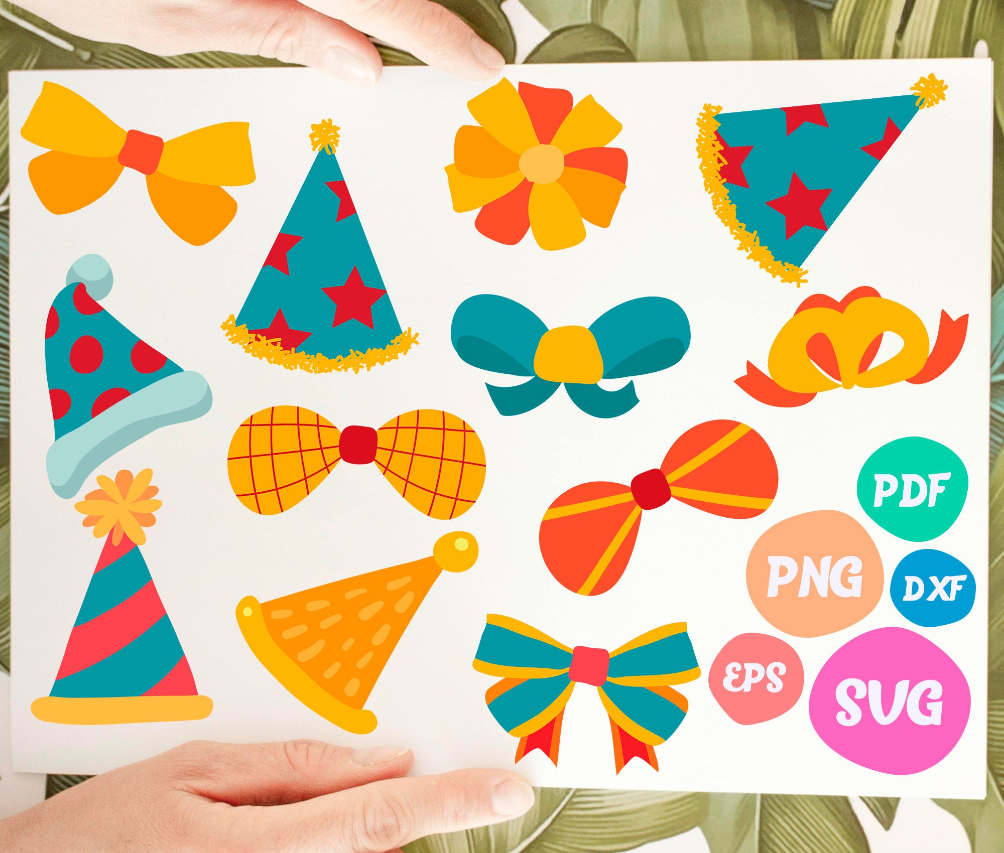 Party Svg, Party Elements Svg, Party Hat Svg, Bow Svg, Party Bow Svg ...