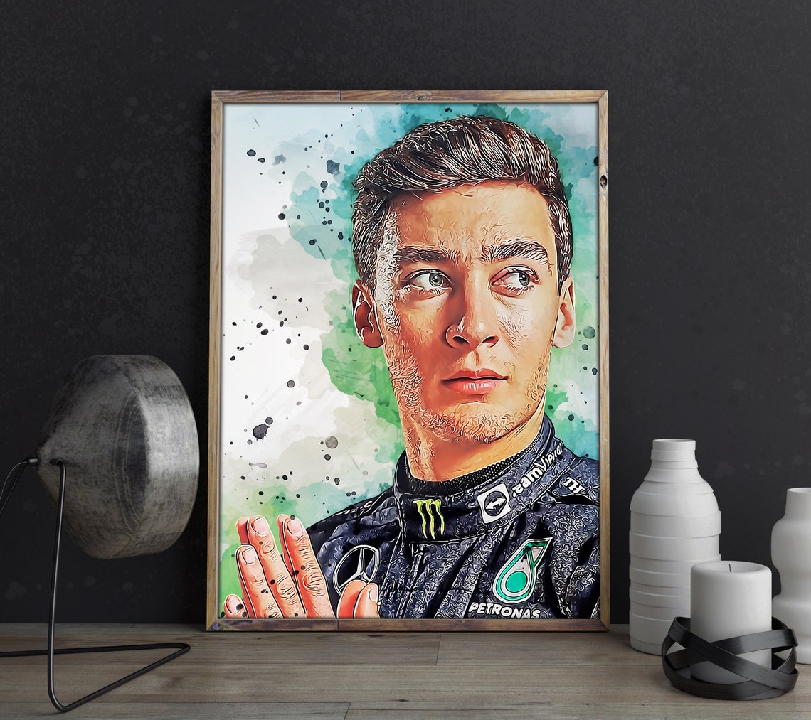 George Russell Poster Mercedes AMG F1 Formula One Wall Art - Etsy UK
