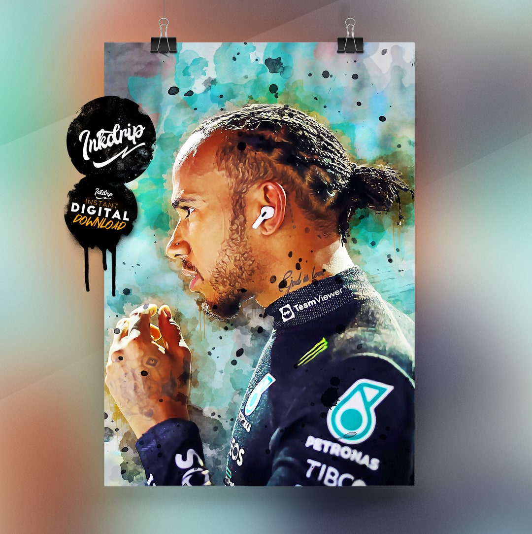Lewis Hamilton Poster Instant Digital Download | Legendary Formula 1 ...