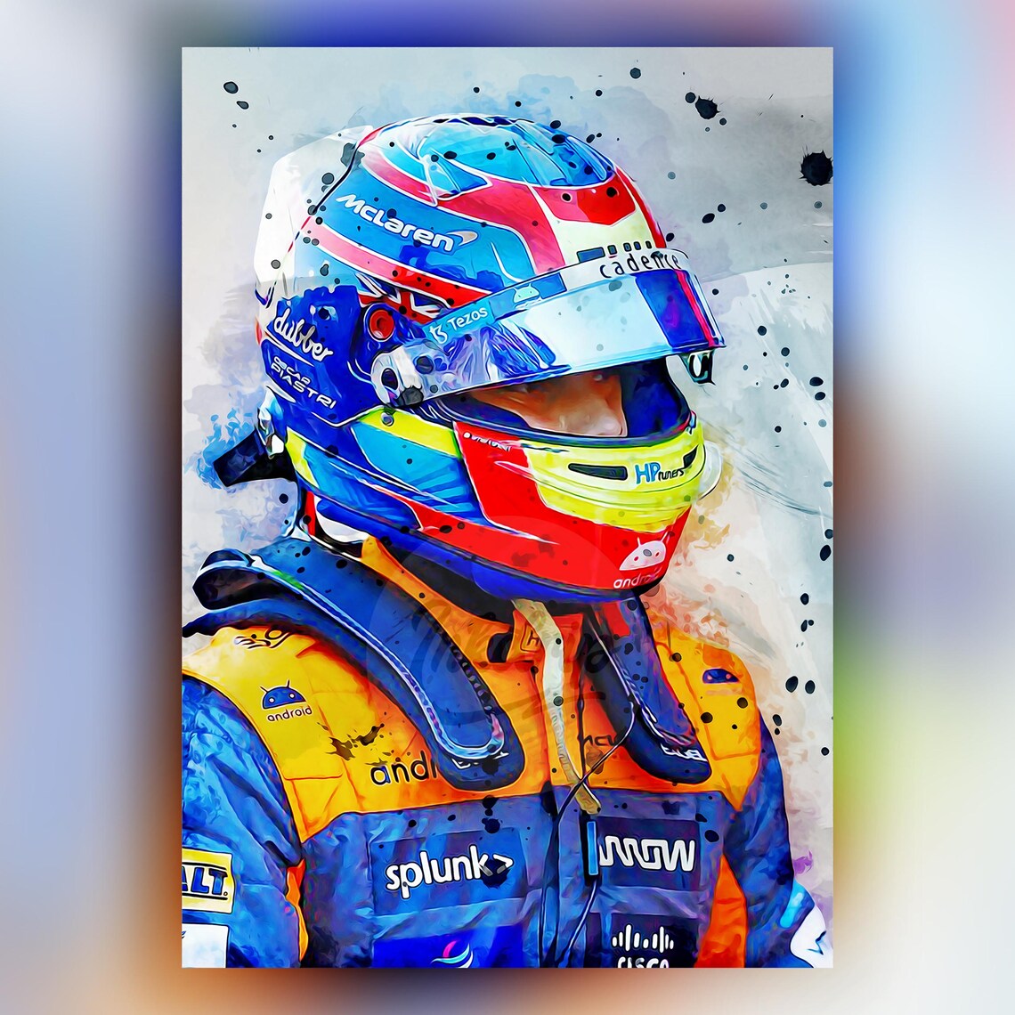 Oscar Piastri Print Mclaren F1 Wall Art - Oscar Piastri Poster Birthday ...