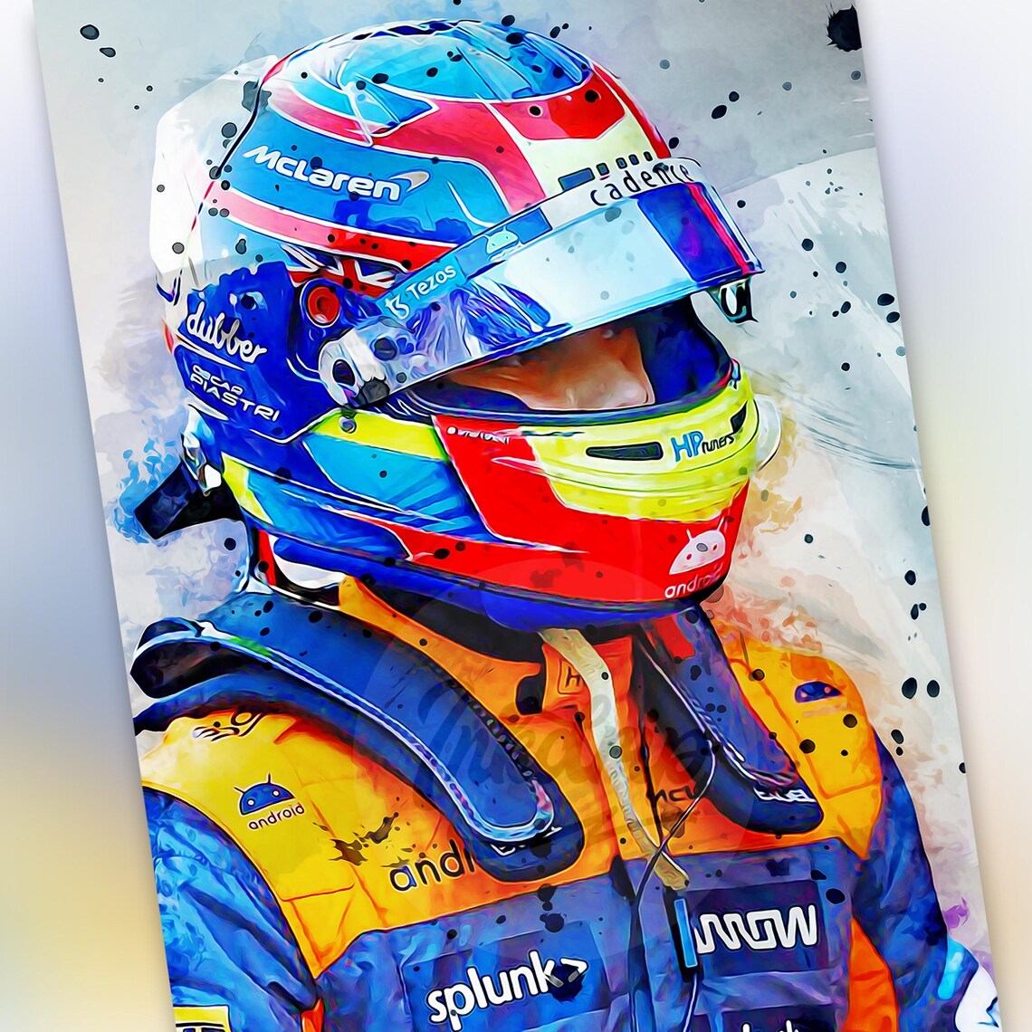 Oscar Piastri Print Mclaren F1 Wall Art - Oscar Piastri Poster Birthday ...