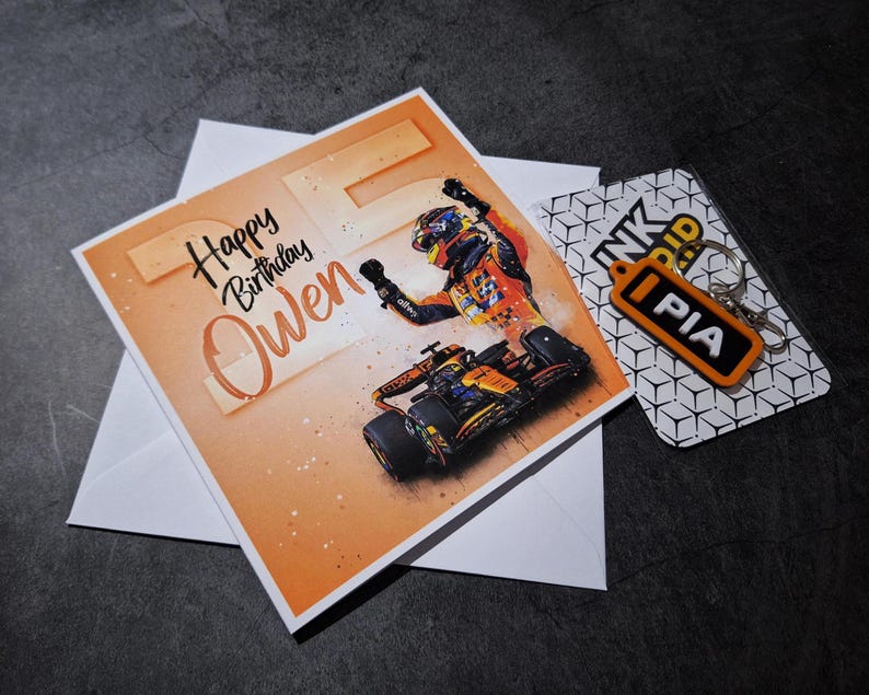 Custom Oscar Piastri Birthday Card - Mclaren F1 Design With Custom ...
