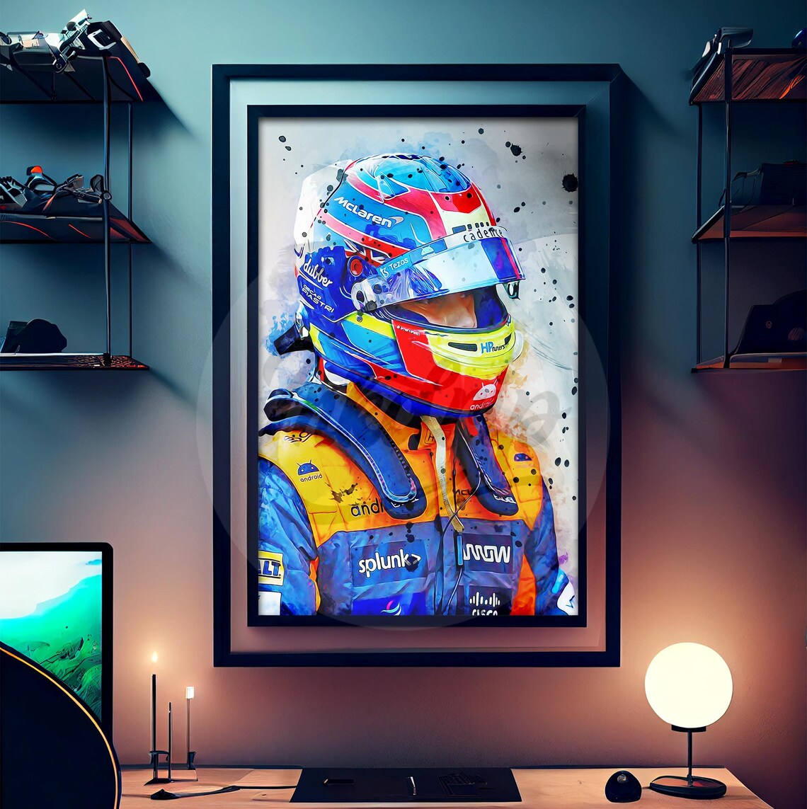 Oscar Piastri Print Mclaren F1 Wall Art - Oscar Piastri Poster Birthday ...