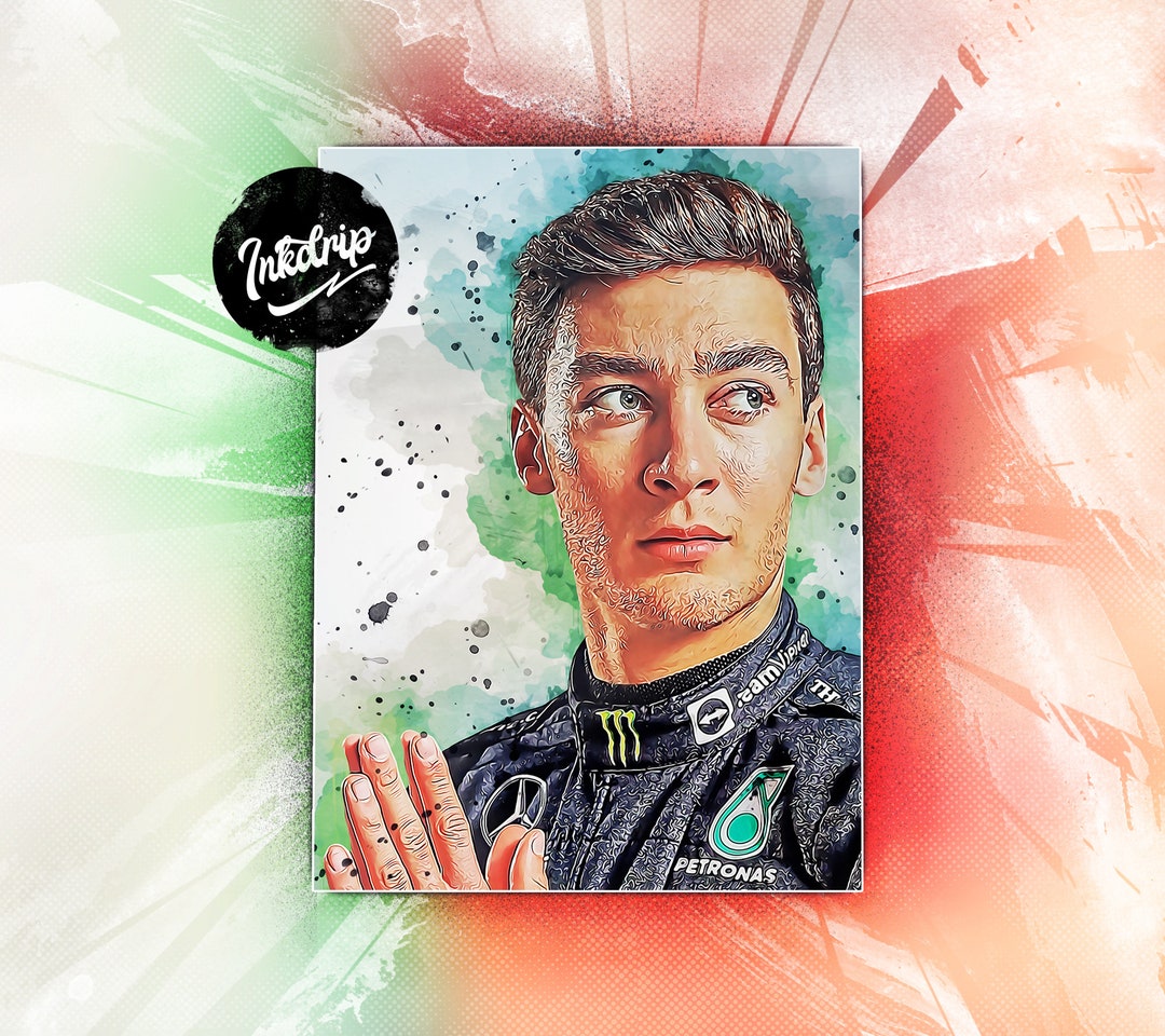 George Russell Poster Mercedes AMG F1 Formula One Wall Art Print - Etsy UK