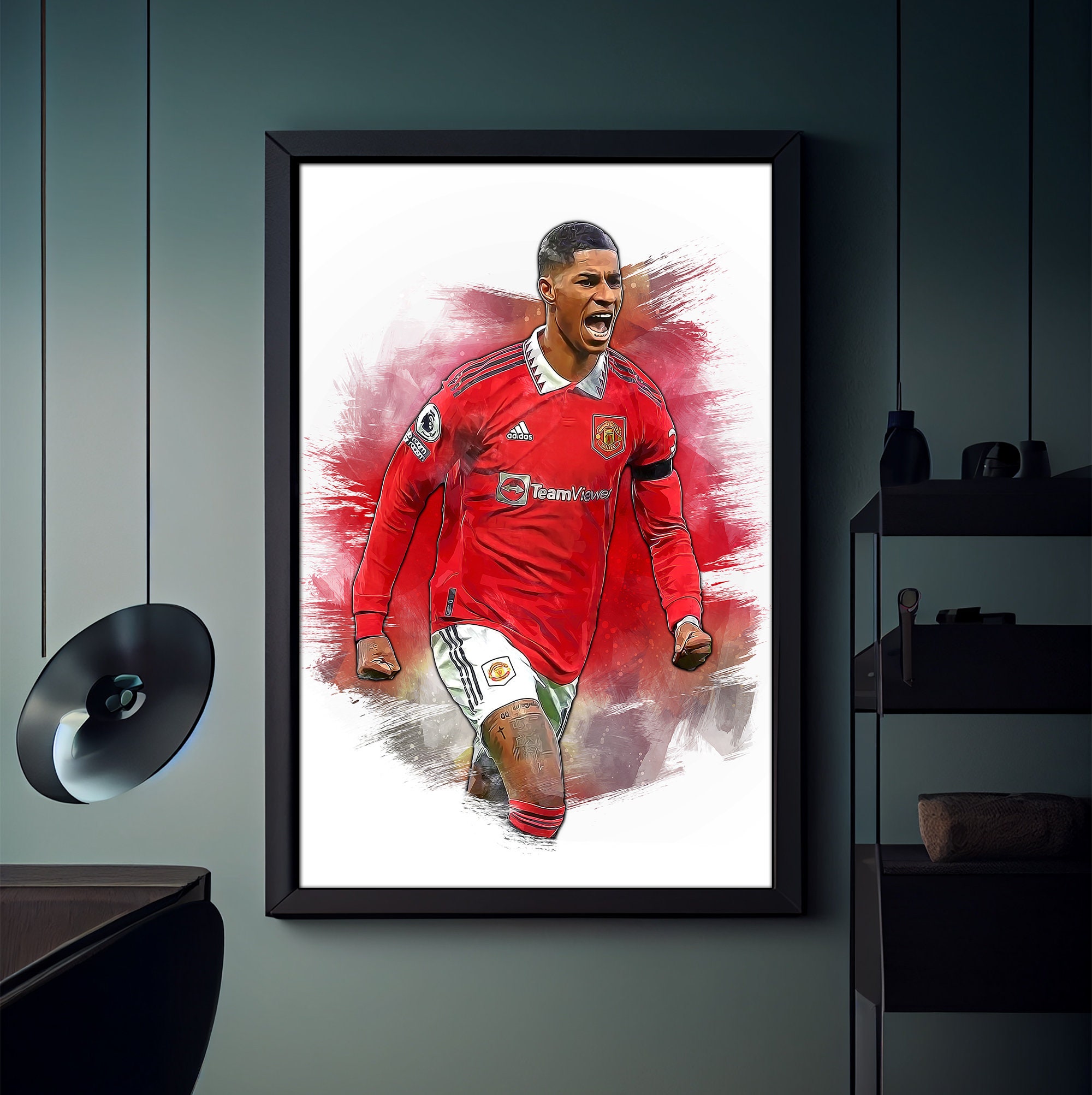 Marcus Rashford Poster Premium Wall Art Print Instant - Etsy