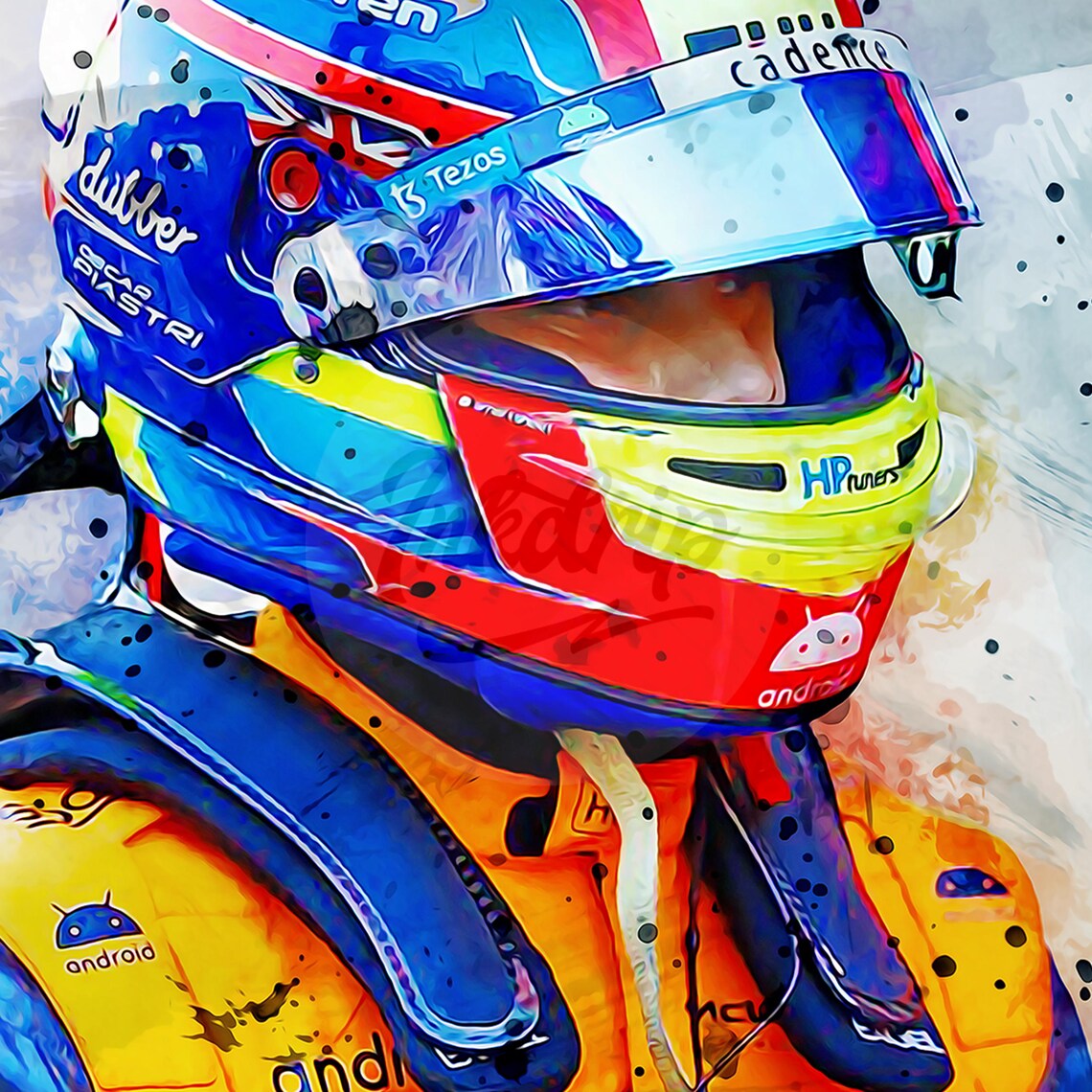 Oscar Piastri Print Mclaren F1 Wall Art - Oscar Piastri Poster Birthday ...