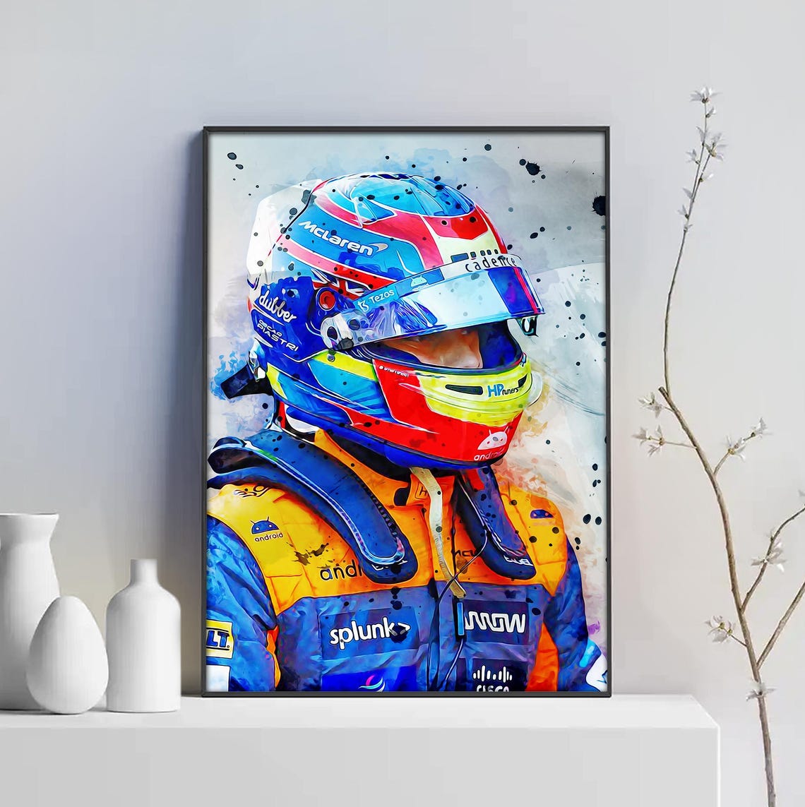 Oscar Piastri Print Mclaren F1 Wall Art - Oscar Piastri Poster Birthday ...