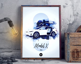 Electric Car Poster - Etsy UK