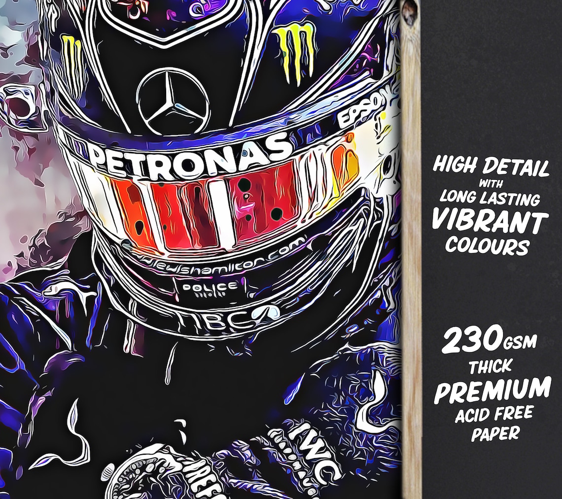 Lewis Hamilton Poster Wakanda Forever Pose Mercedes AMG F1 - Etsy