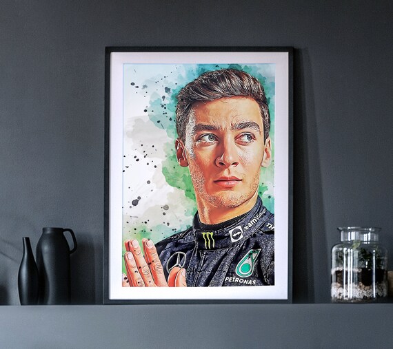 George Russell Poster Mercedes AMG F1 Formula One - Etsy UK