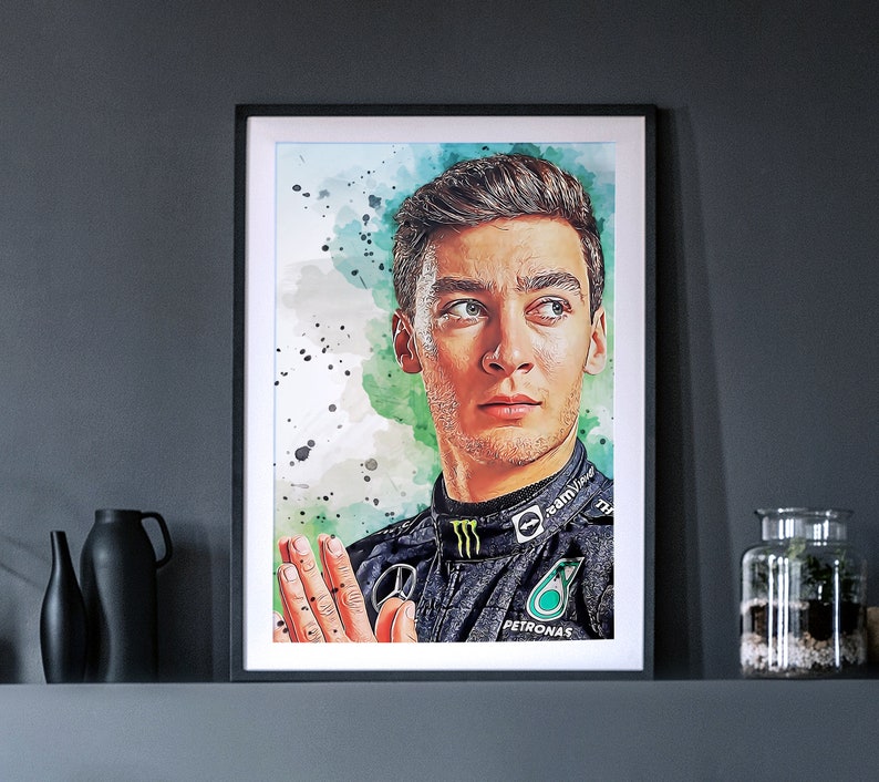 George Russell Poster Mercedes AMG F1 Formula One - Etsy UK