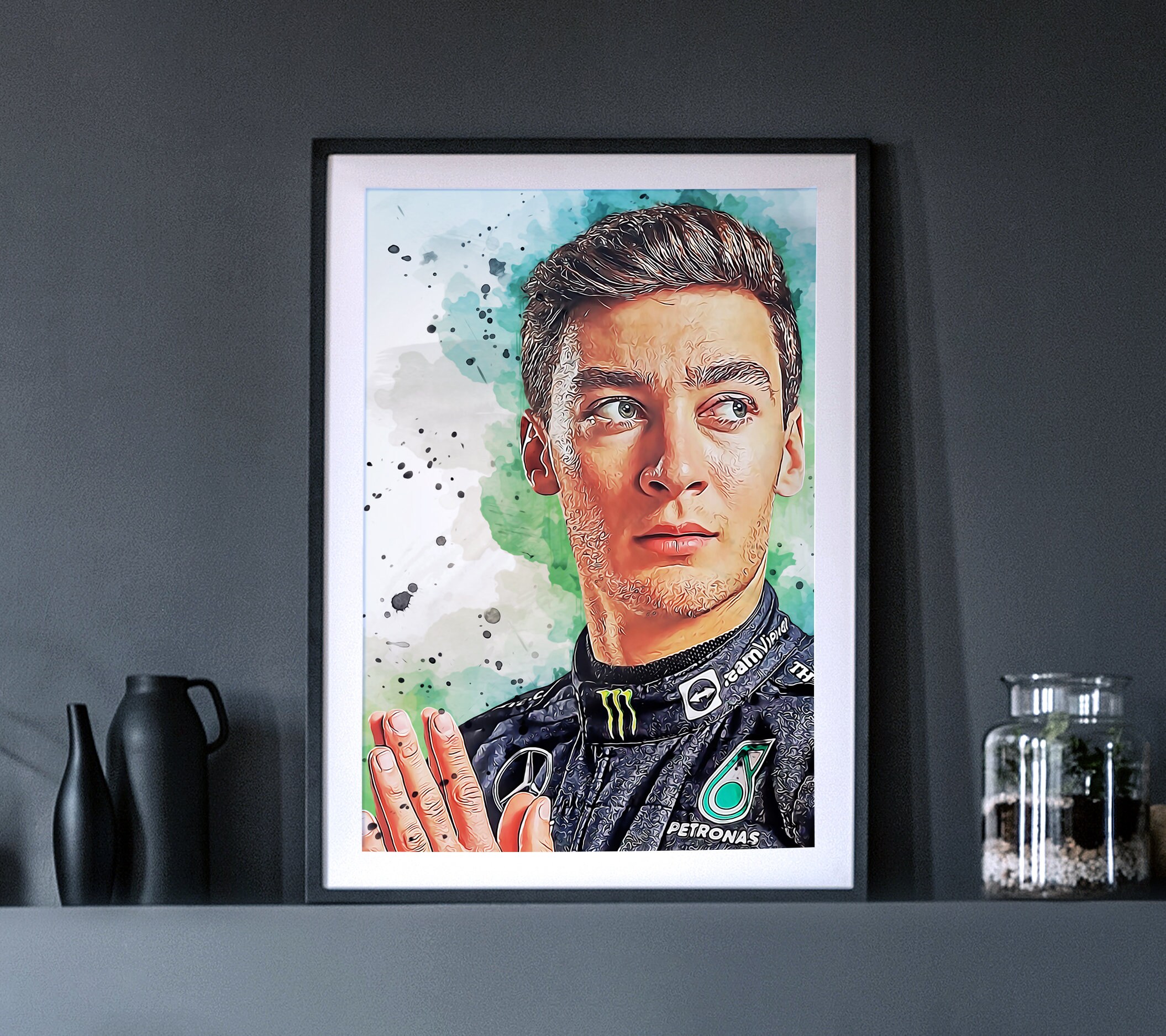 George Russell Poster Mercedes AMG F1 Formula One | Etsy UK