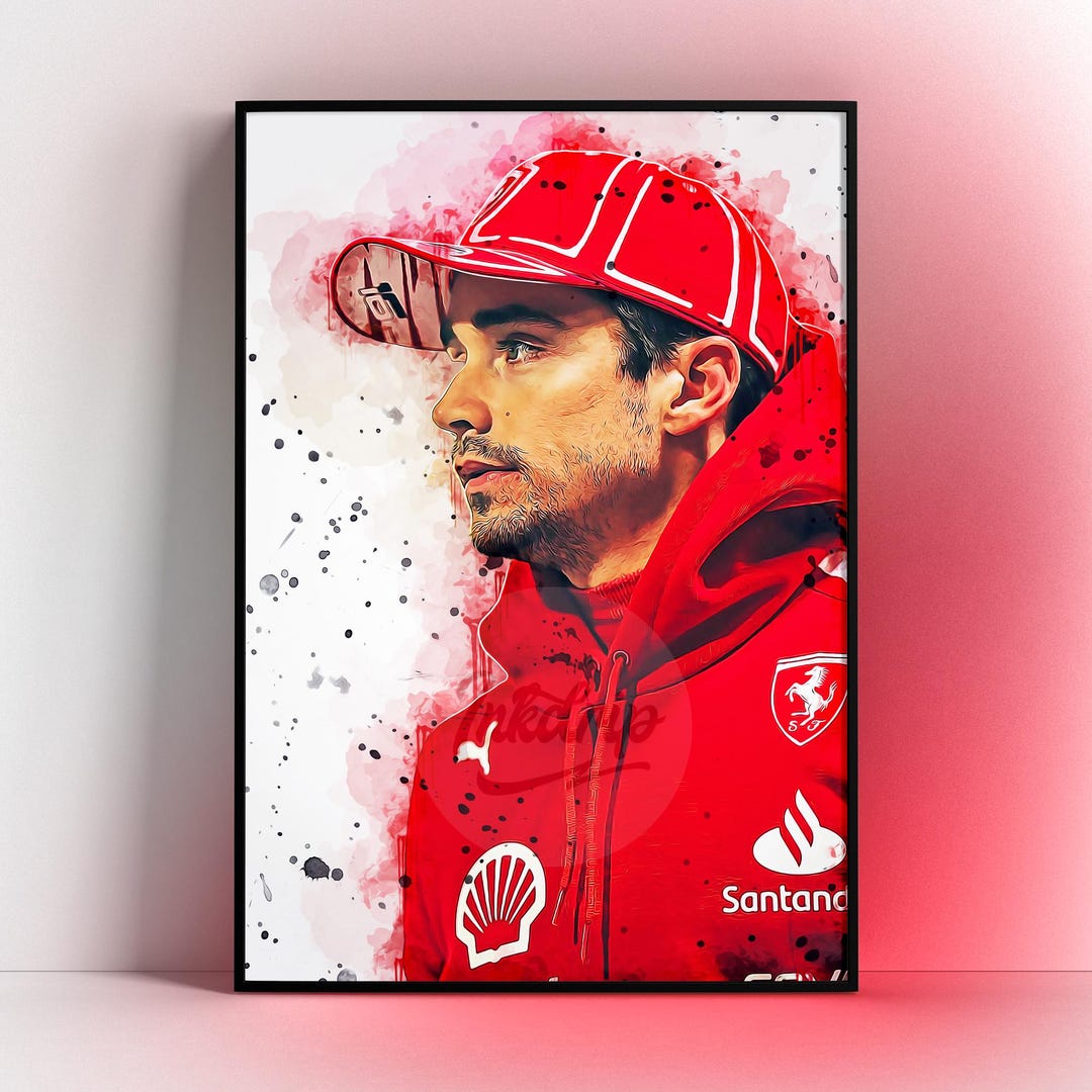 Charles Leclerc Poster Ferrari F1 Print - Charles Leclerc Framed Wall ...
