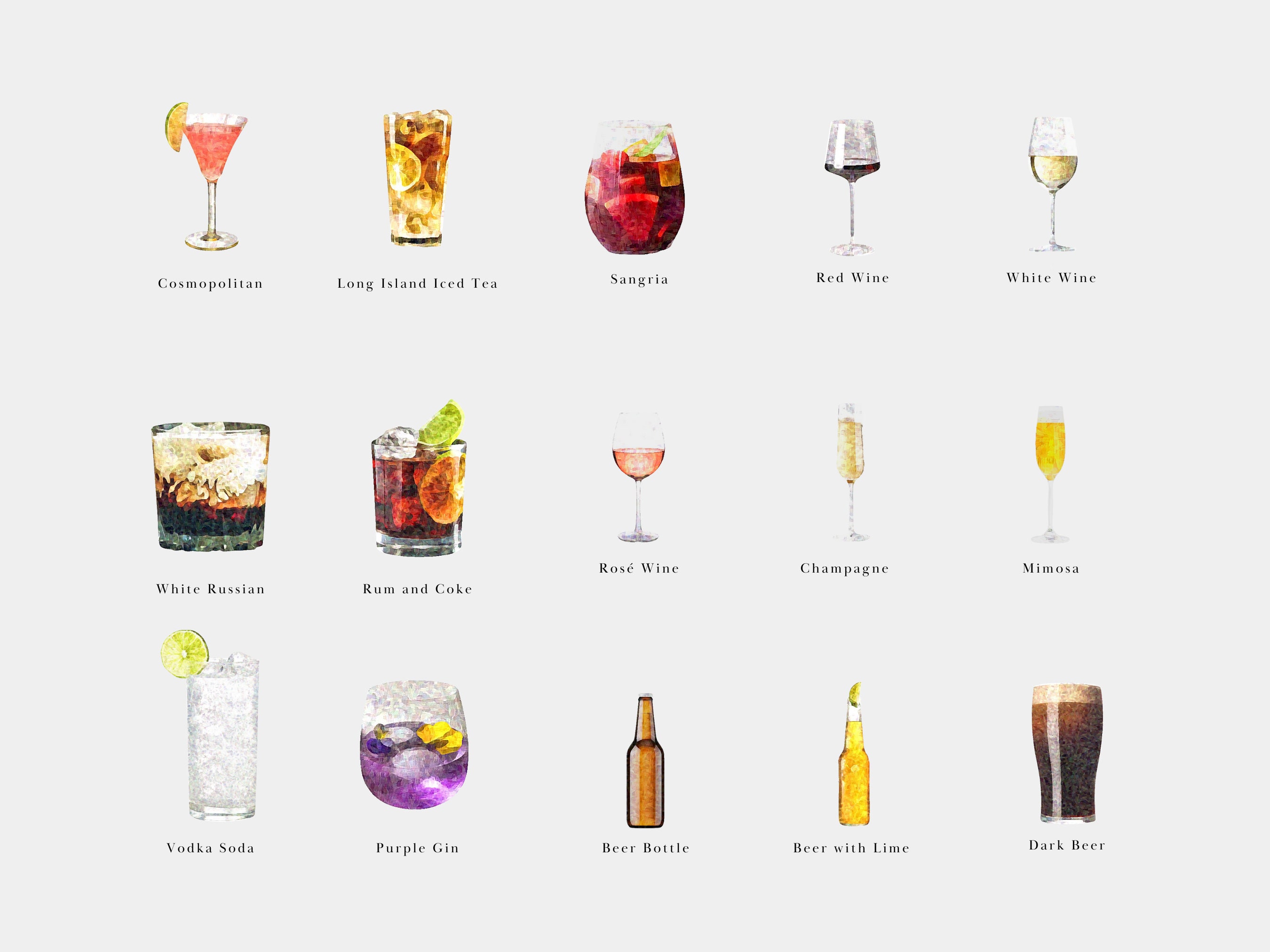 Classic Signature Cocktail Sign Template (printable) - Wedding Bar Menu ...