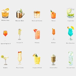 Modern Arch Signature Cocktail Template (printable) - Wedding Bar Menu ...