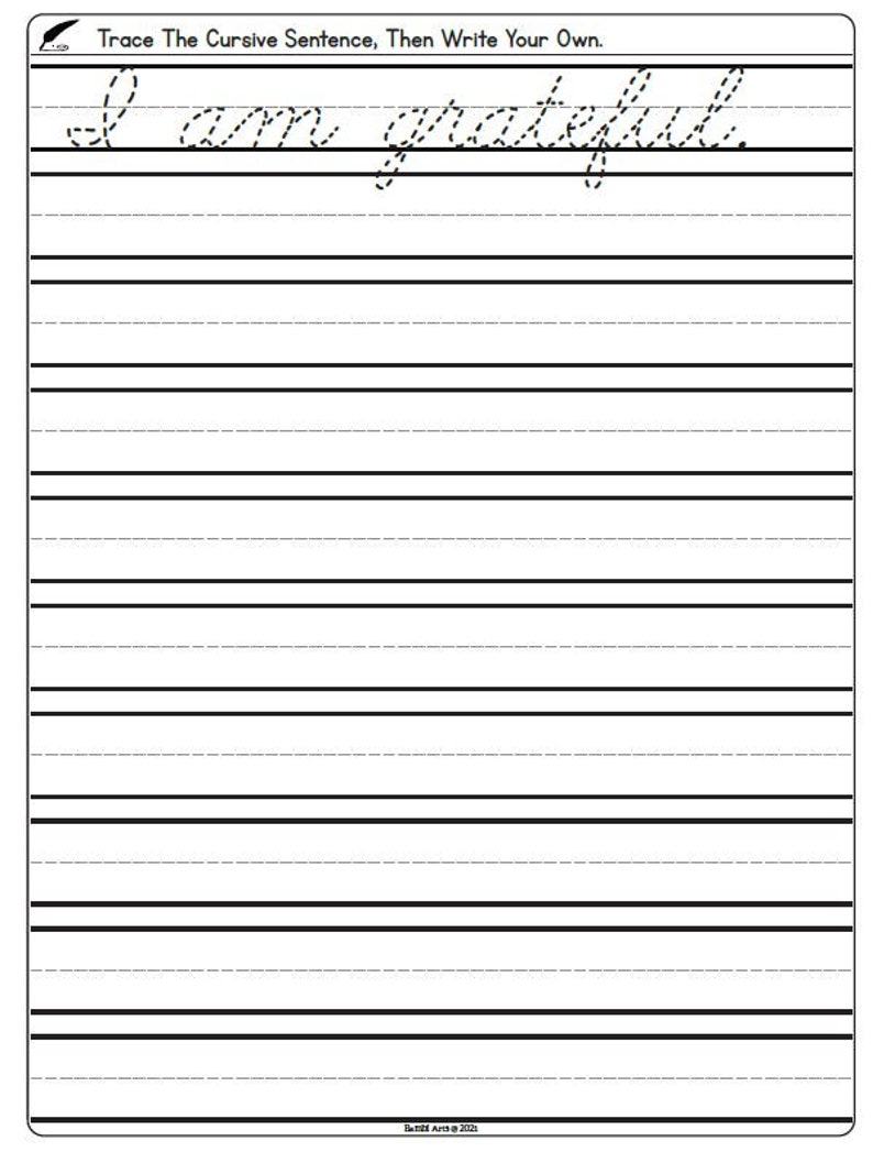 Printable Cursive Alphabet Workbook. - Etsy