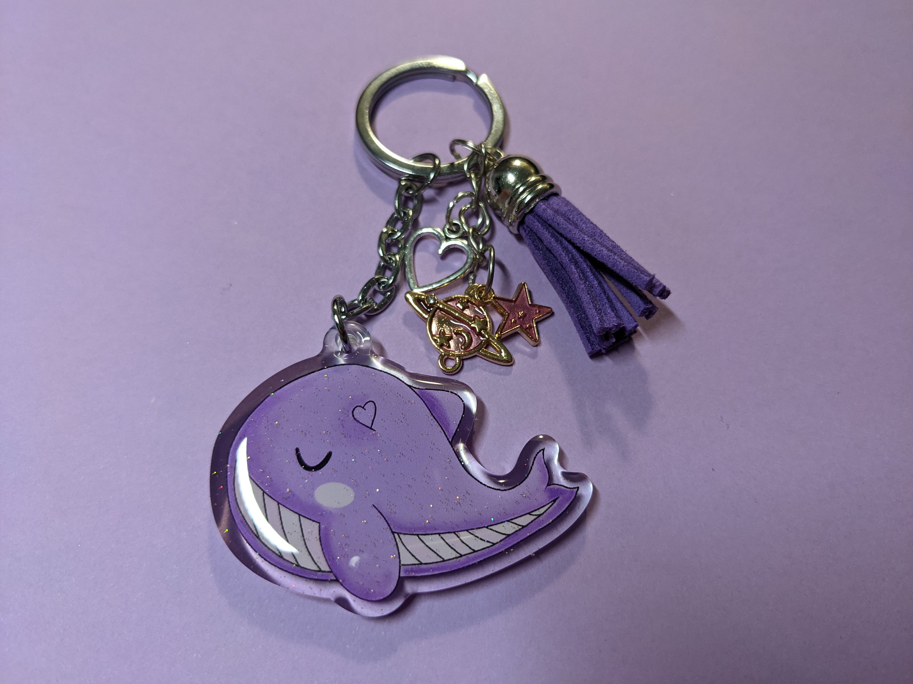 Purple Whale Keychain I Purple You ARMY Cosmos - Etsy