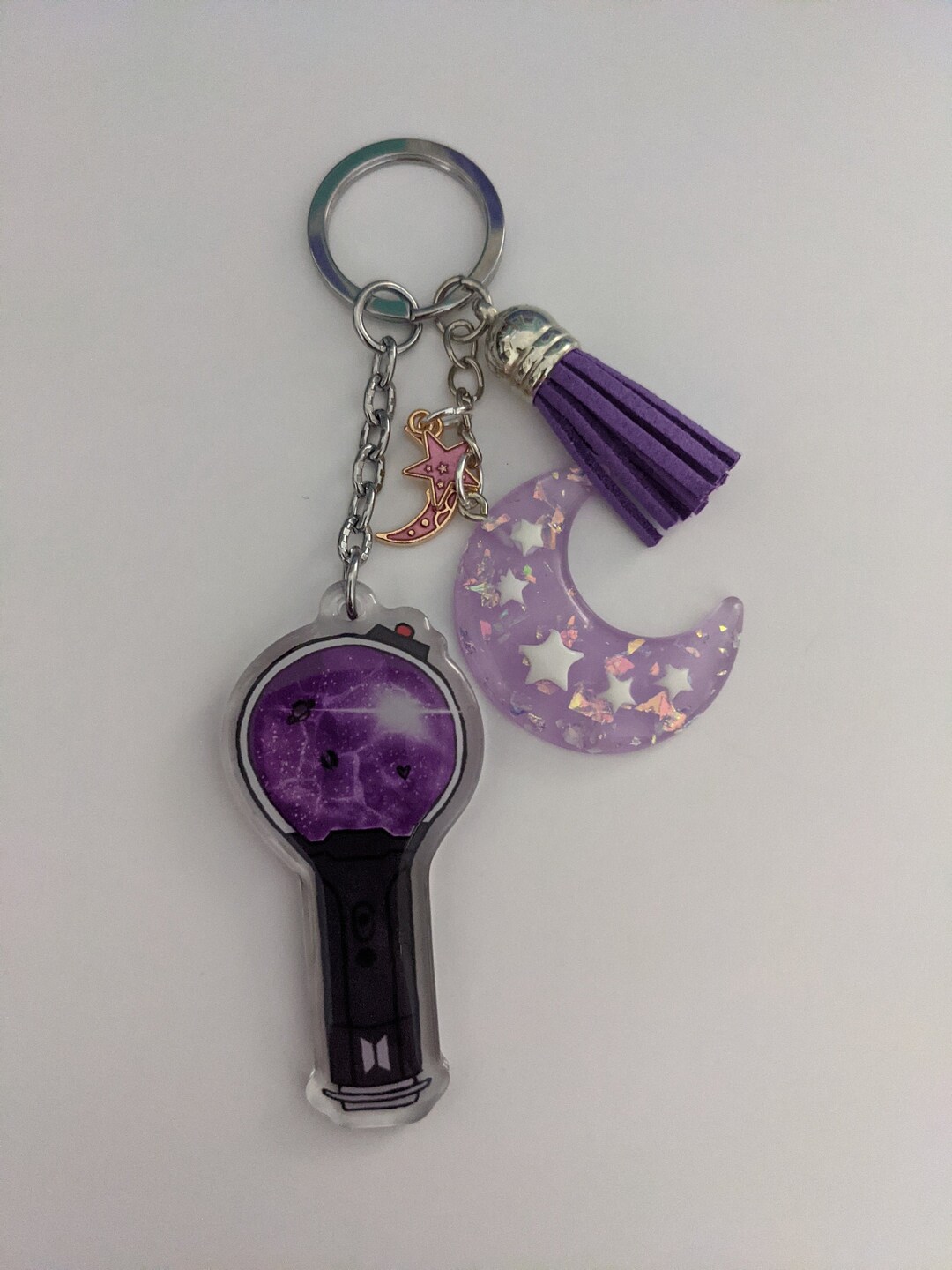 ARMY Bomb Cosmos Keychain I Purple You ARMY Borahae - Etsy