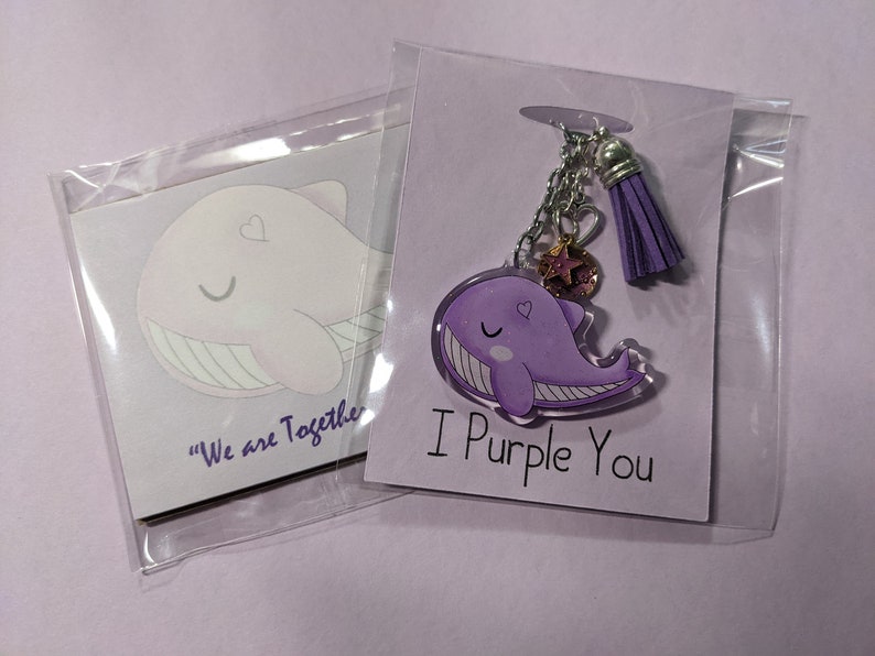 Purple Whale Keychain I Purple You ARMY Cosmos | Etsy