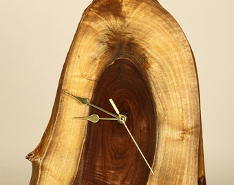 24 Live Edge Black Walnut Wall Clock - Etsy