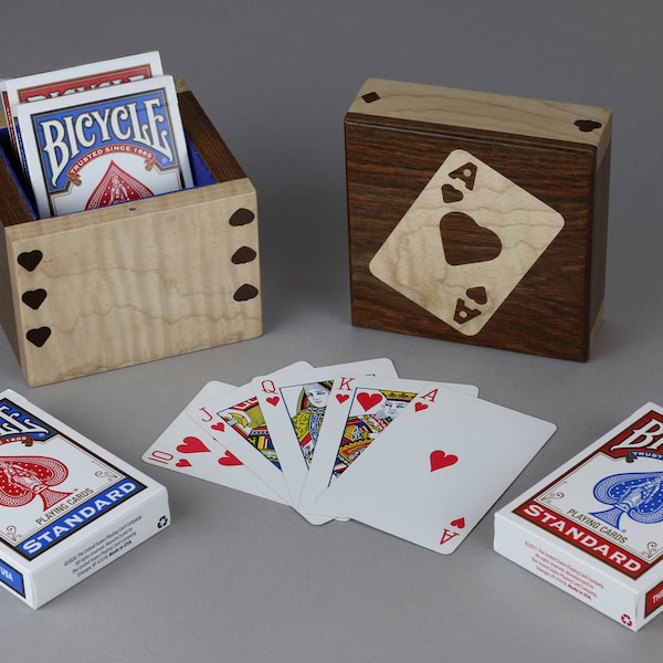 Wood Playing Card Box - Etsy