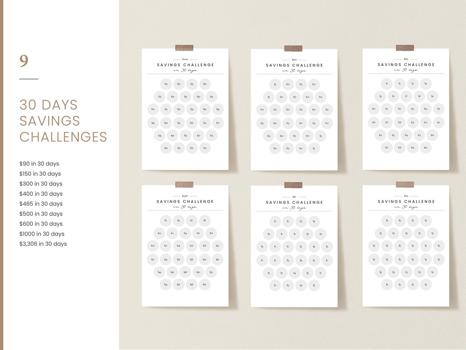 Saving Challenge Mega Bundle Printable Savings Challenge A6 Sized ...