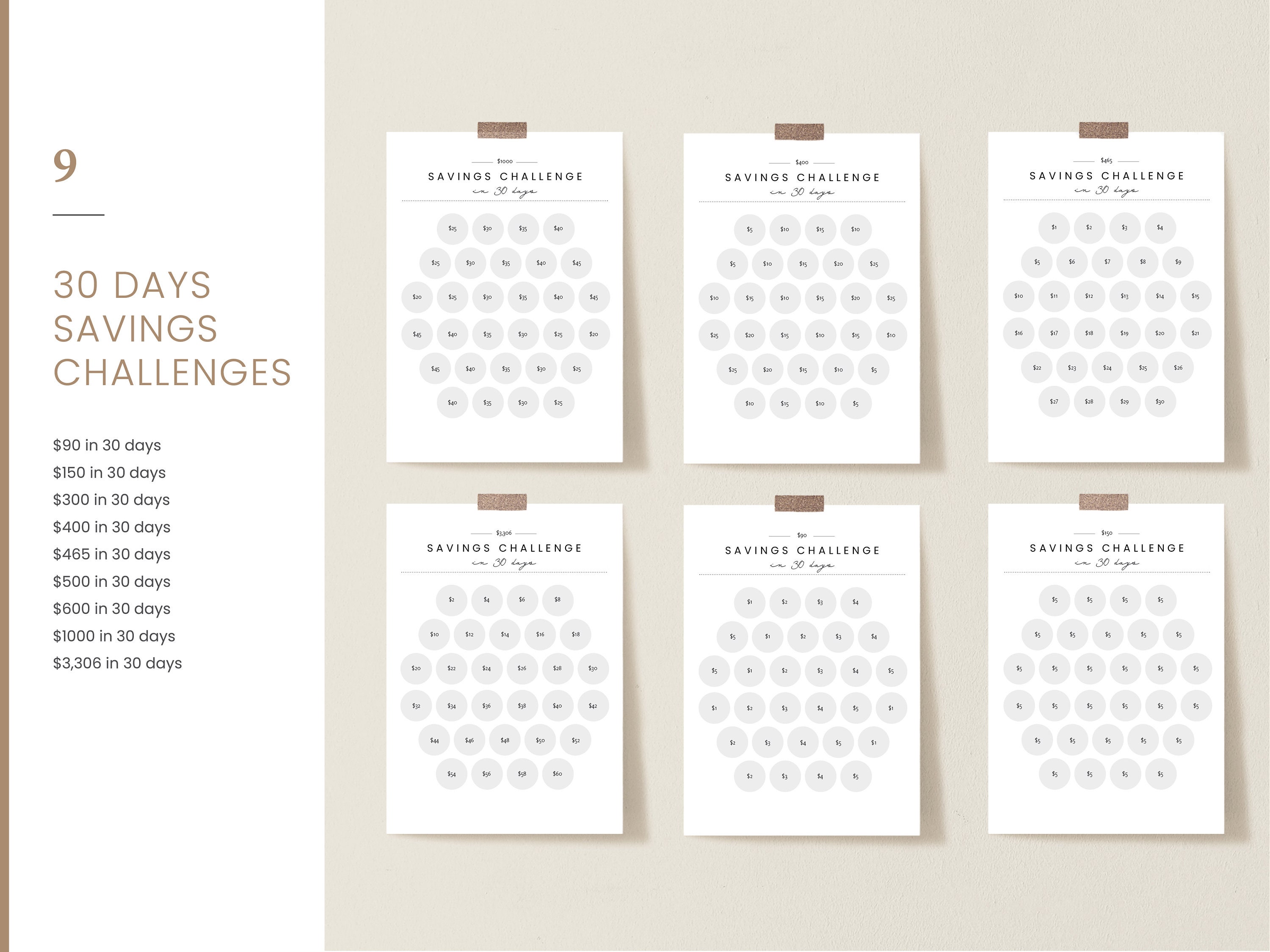 Saving Challenge Mega Bundle Printable Savings Challenge A6 Sized ...