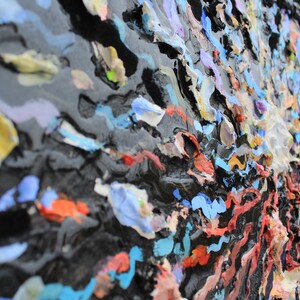 Thistle Flowers Acrylic Texture Painting, Botanical Psychedelic Art ...