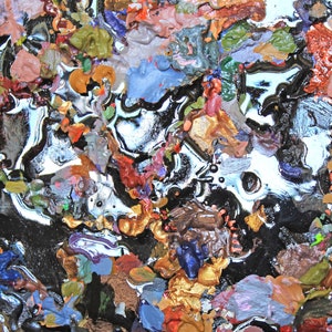 Thistle Flowers Acrylic Texture Painting, Botanical Psychedelic Art ...