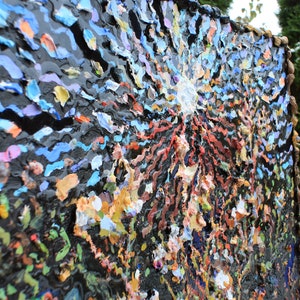 Thistle Flowers Acrylic Texture Painting, Botanical Psychedelic Art ...