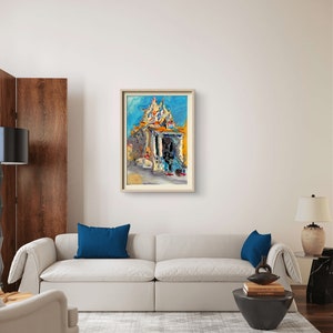 Wat Pariwat Buddhist Temple Watercolor Original Painting, Bangkok ...