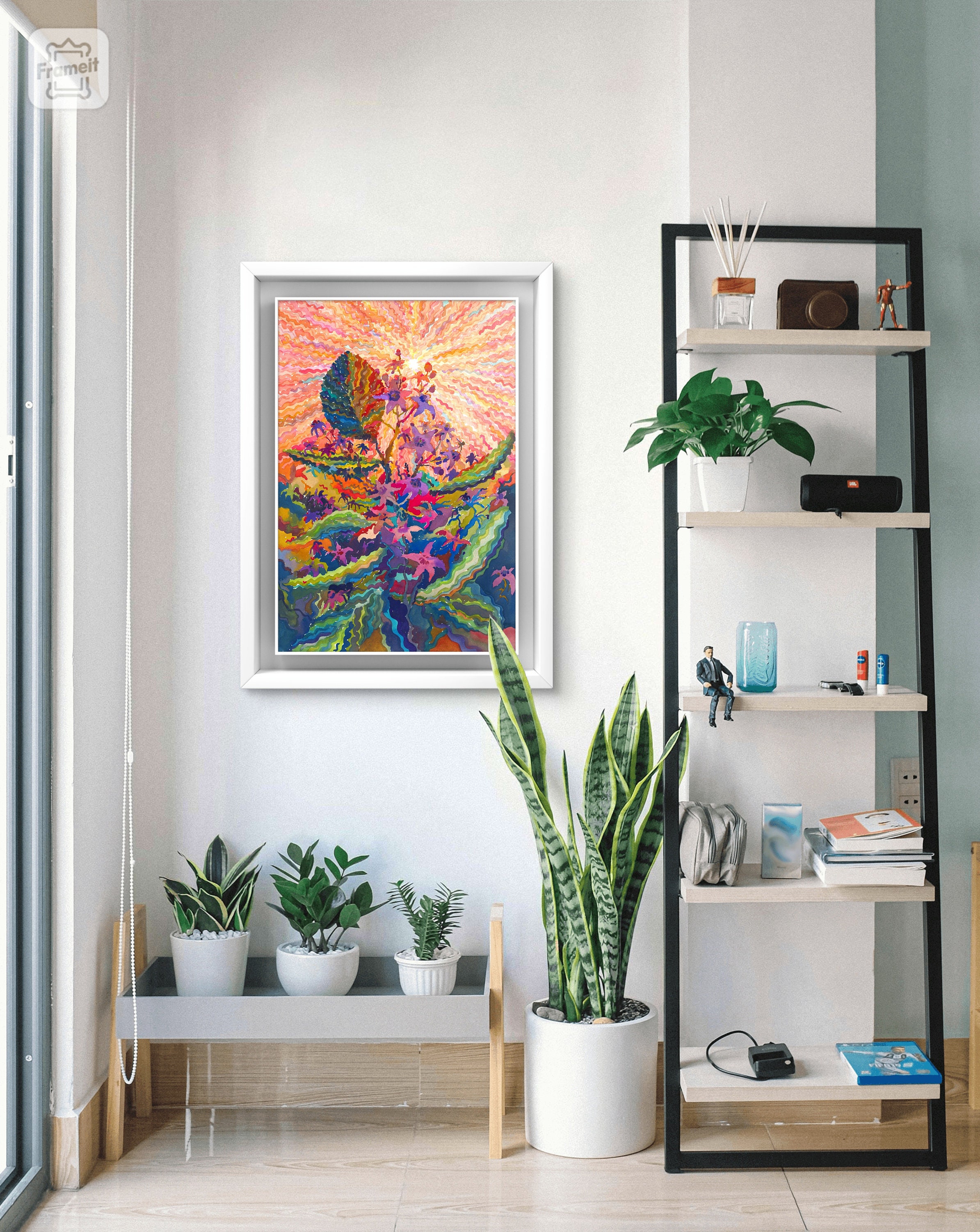 Crown Flower Watercolor Artwork, Floral Original Painting, Botanical ...