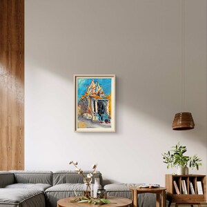 Wat Pariwat Buddhist Temple Watercolor Original Painting, Bangkok ...