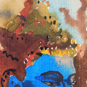 Blue Buddha Painting, Buddha Wall Art Painting, Watercolor Portrait ...