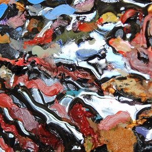 Thistle Flowers Acrylic Texture Painting, Botanical Psychedelic Art ...