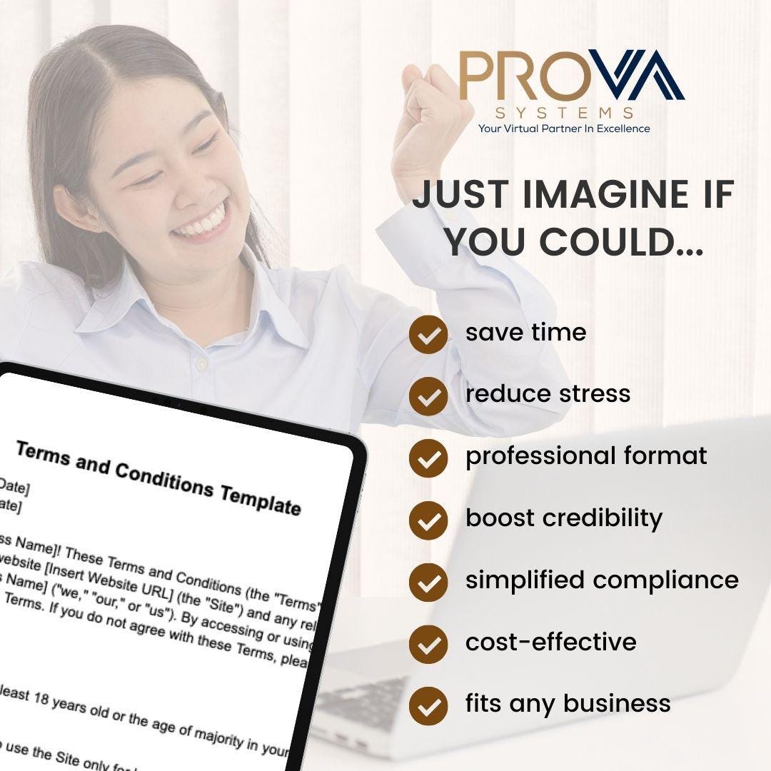 Editable Terms and Conditions Template for Websites and Businesses ...