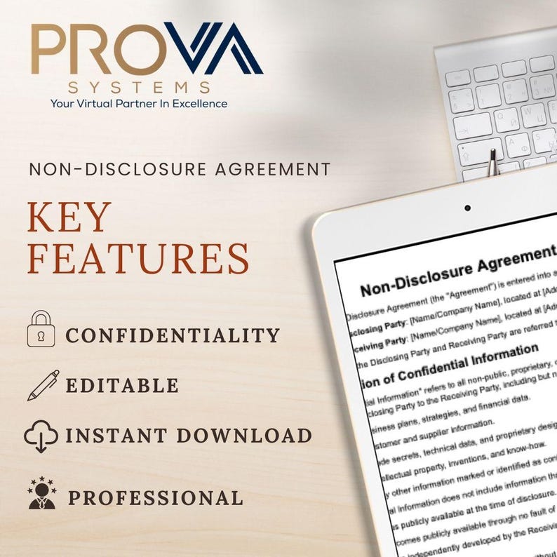 Editable Non-disclosure Agreement (NDA) Template Pdf & Docx ...