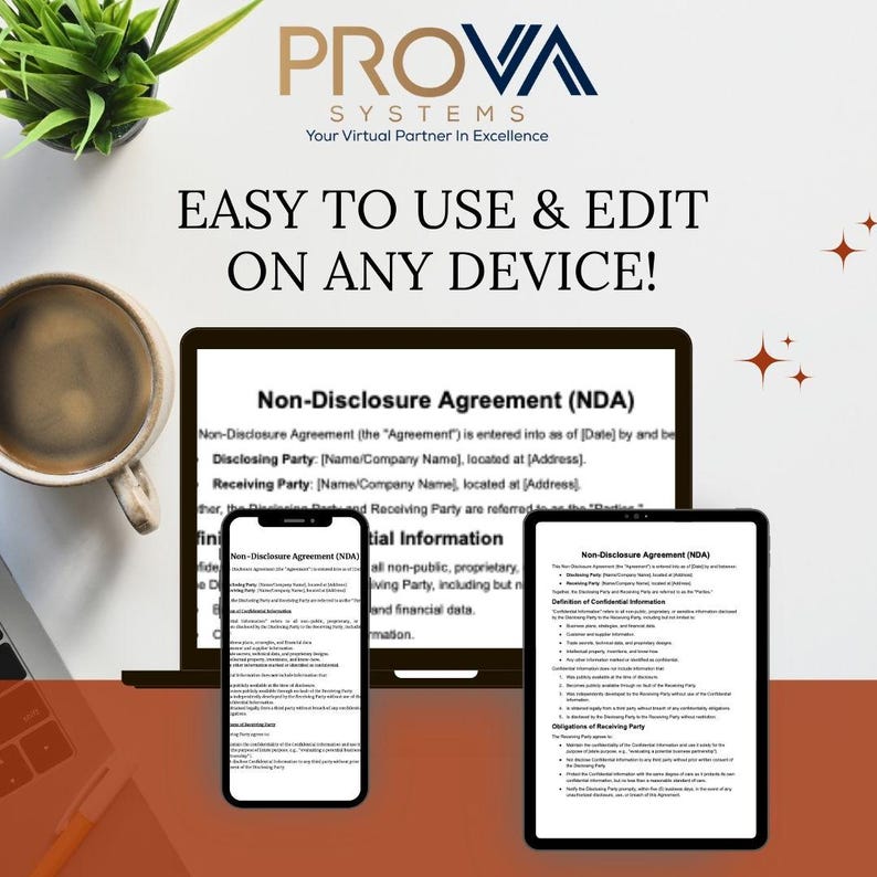 Editable Non-disclosure Agreement (NDA) Template Pdf & Docx ...