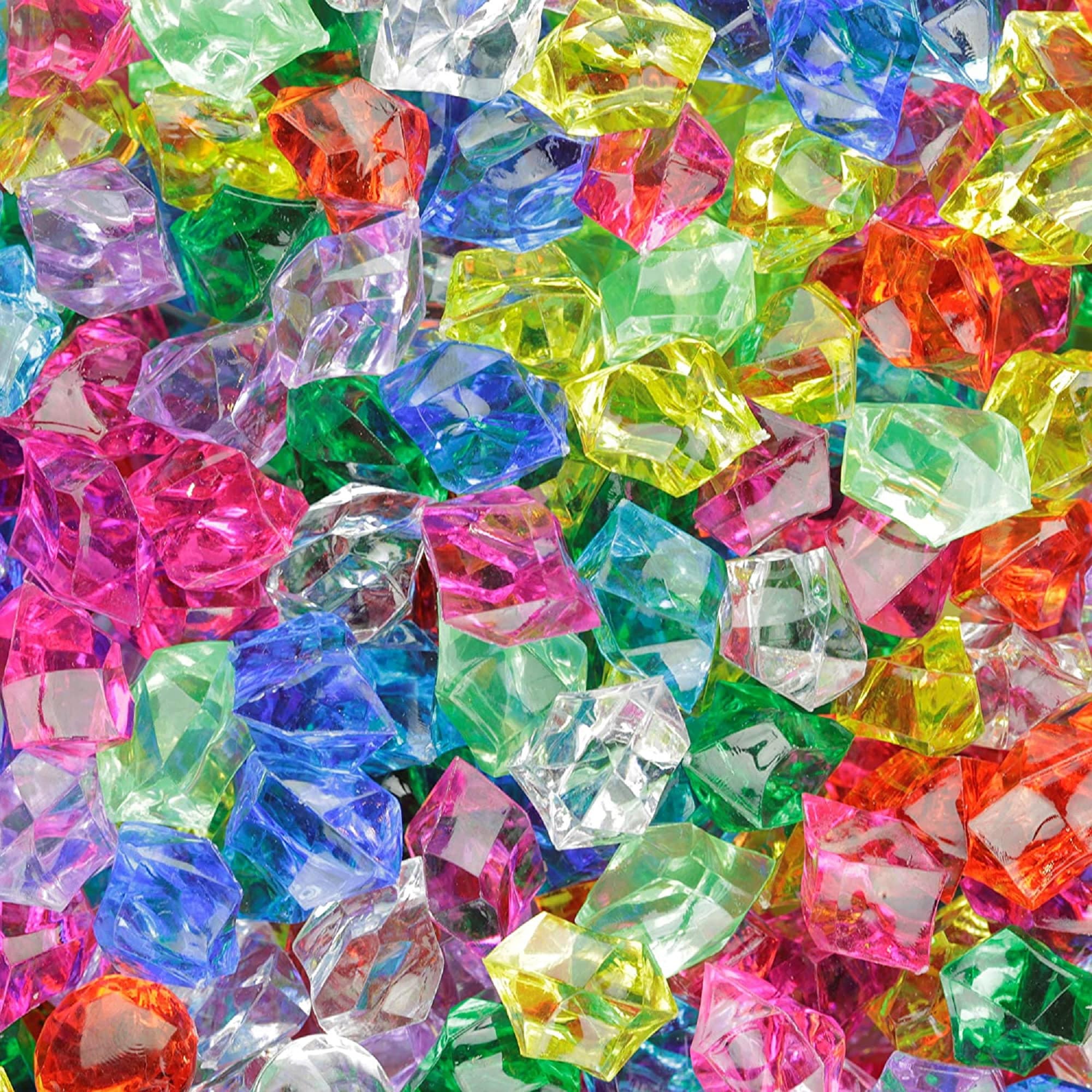 Acrylic Gems - Plastic Fake Gems Ice Rock Crystals - 152 Pcs Fake ...