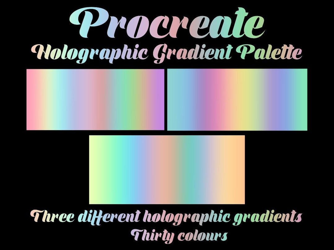 Procreate Holographic Gradient Colour Palette - Etsy