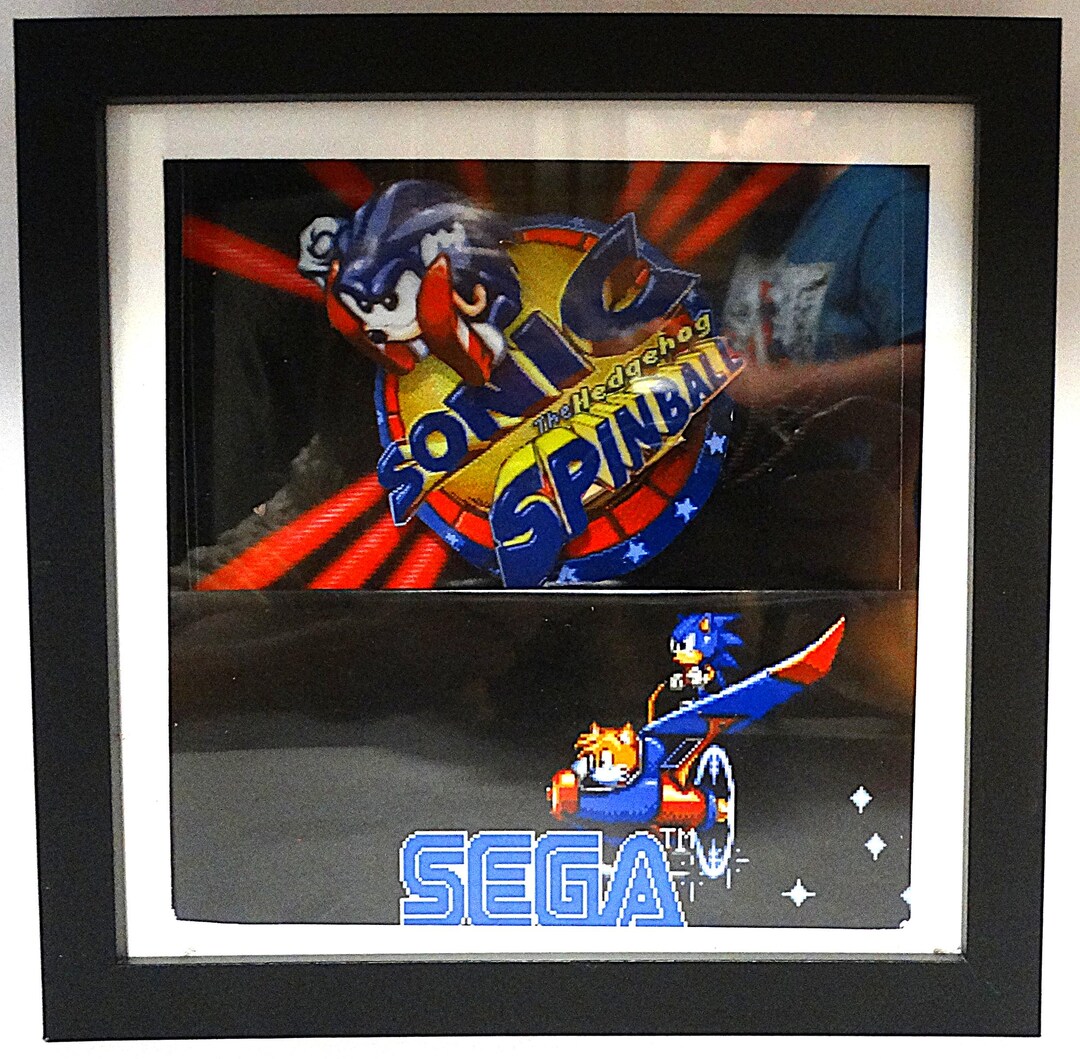 Sonic the Hedgehog 3d Shadow Box Sonic Spinball Menu Screen - Etsy