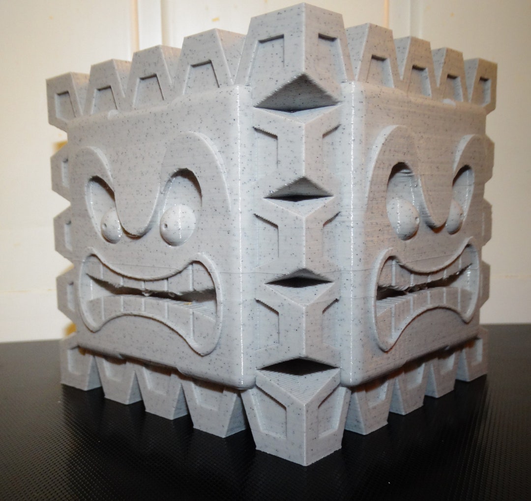 Mario Thwomp Block Storage Box - Desk Top Pen Holder 9x9 Cms Tall - Etsy