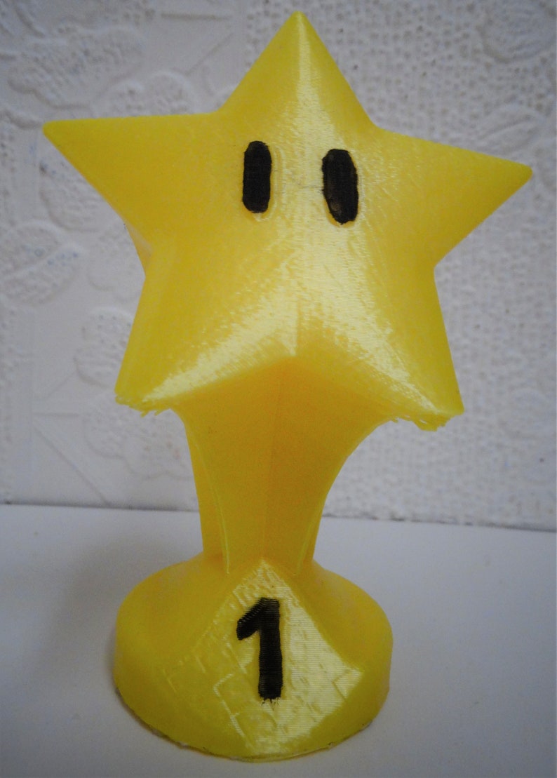 Mario Kart Gold Star Trophy Mario Tournament Choose Gold | Etsy Canada