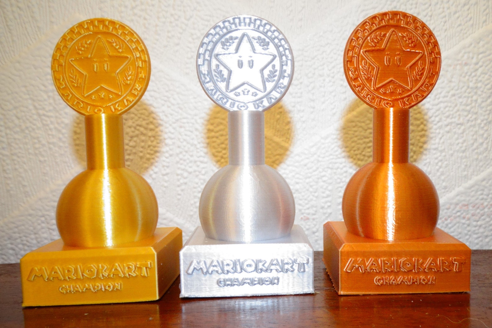 Mario Kart 11cmstall Star Tournament Trophy Choose Gold - Etsy UK